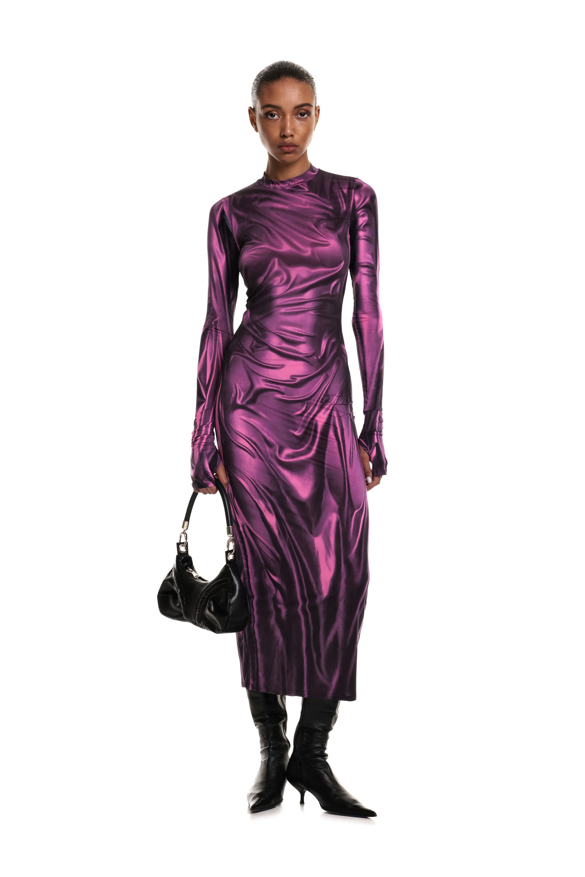 Pink Wetlook Dress – KETA GUTMANE